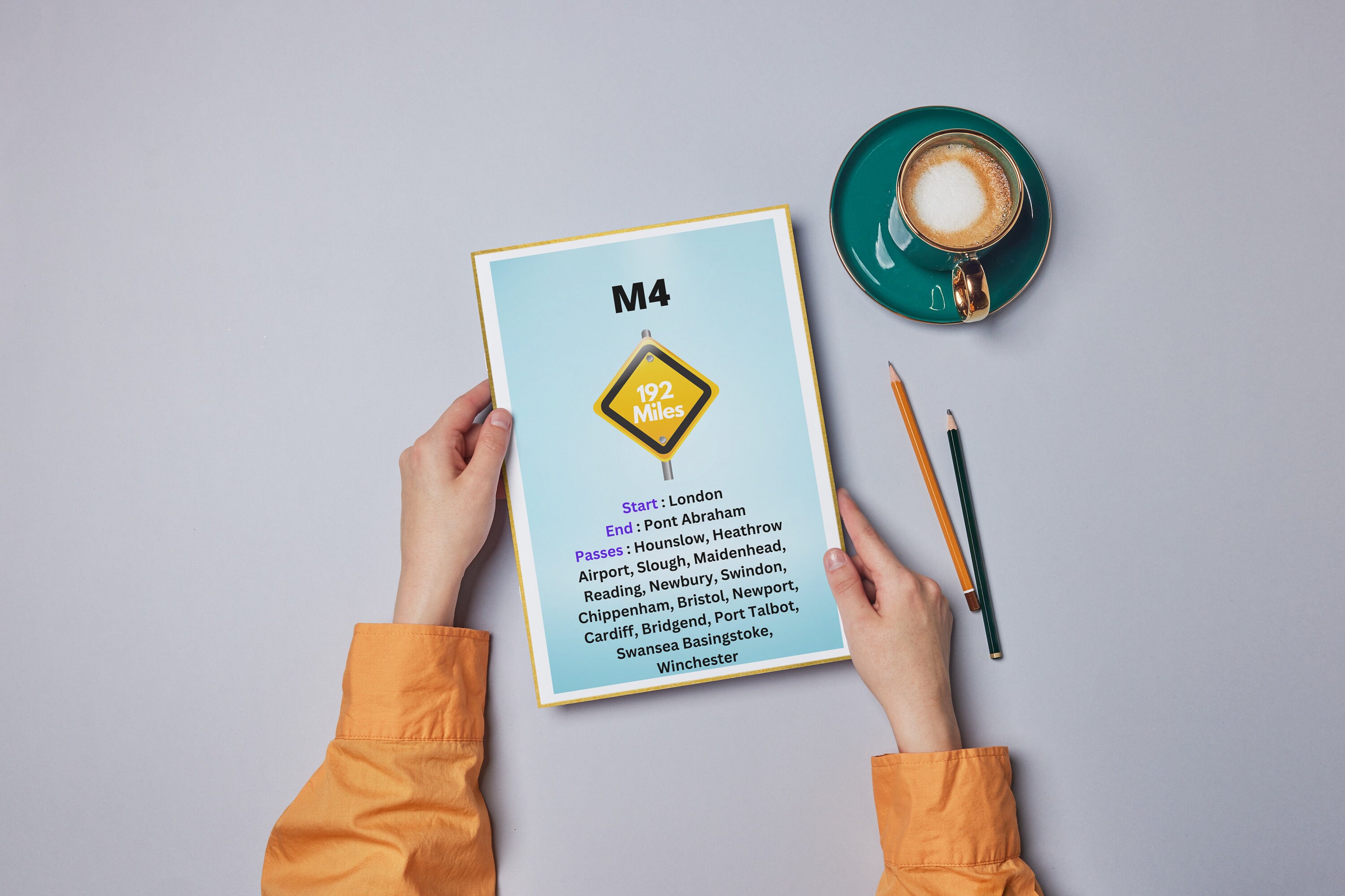All 99 UK Motorways Flash Cards | Instant Download | Motorway Printable ...