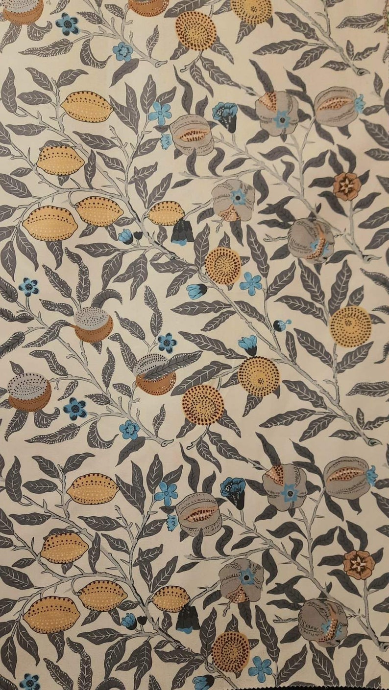 William Morris Lemon Tree, Curtains Custom Blackout Drapes With White ... William Morris Lemon Tree, Curtains Custom Blackout Drapes With White ...