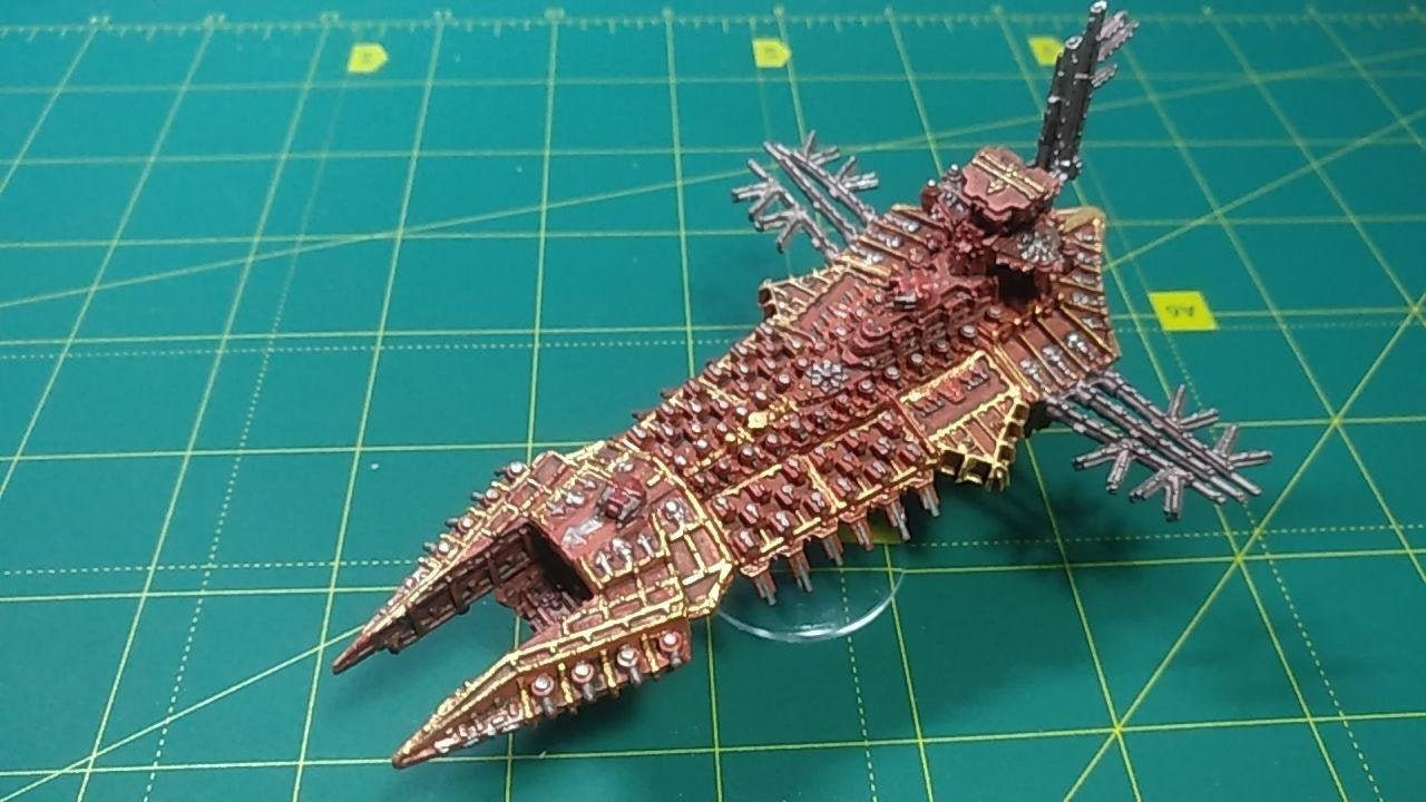 Battlefleet Gothic Chaos DESPOILER CLASS BATTLESHIP Painted - Etsy