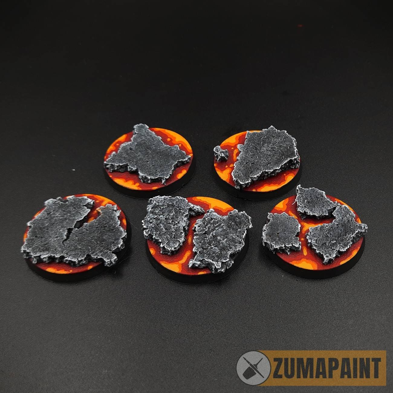 Lava Base Set Terrain 25mm 28mm 32mm 40mm 50mm 60mm 80mm - Etsy