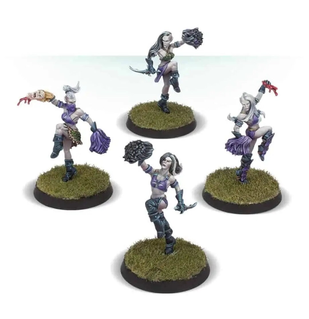 The Night Terrors Dark Elf Cheerleading Squad Painted Commission - Etsy