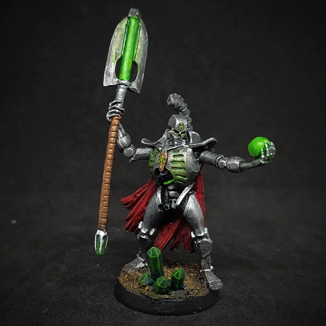 Necron Lord With Resurrection Orb Painted Commission - Etsy