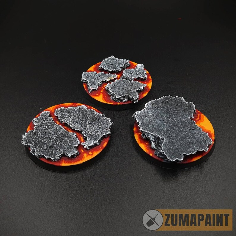 Lava Base Set Terrain 25mm 28mm 32mm 40mm 50mm 60mm 80mm - Etsy