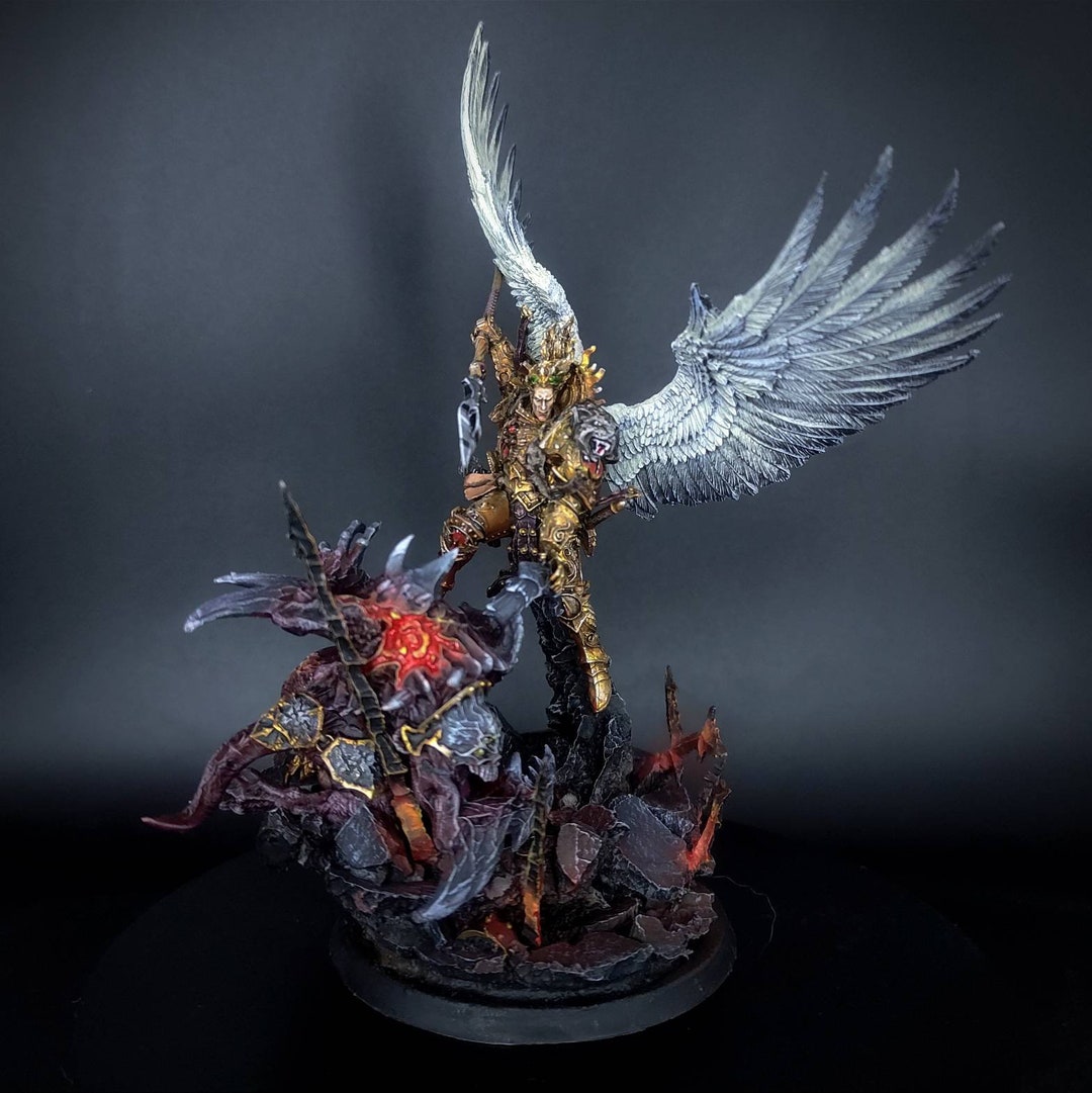 Sanguinius Primarch of the Blood Angels Painted Commission - Etsy Denmark