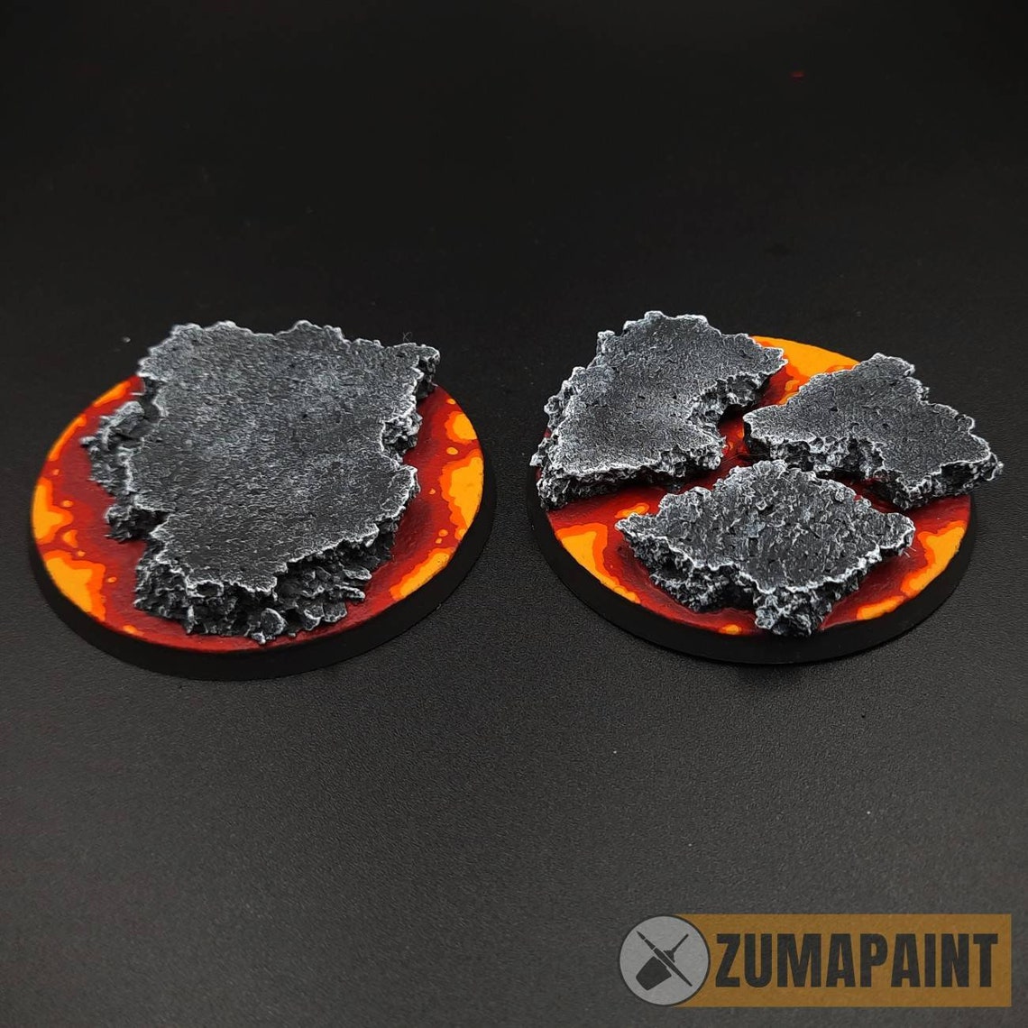Lava Base Set Terrain 25mm 28mm 32mm 40mm 50mm 60mm 80mm - Etsy