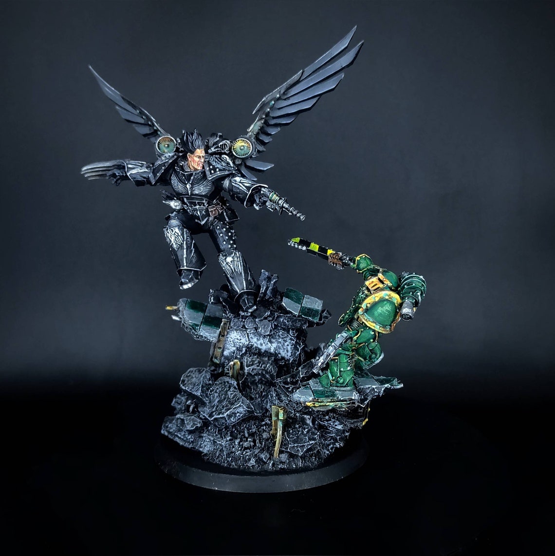 Corvus Corax Primarch of the Raven Guard Painted - Etsy
