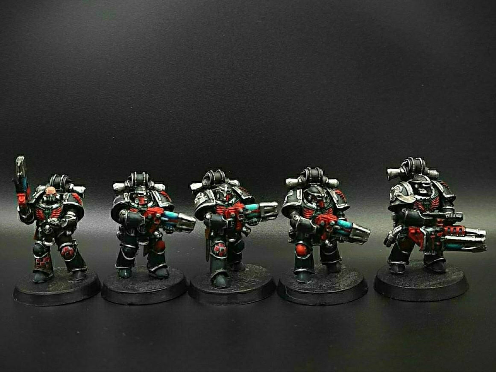 Dark Angels Legion Interemptor Squad Painted 5 Models | Etsy