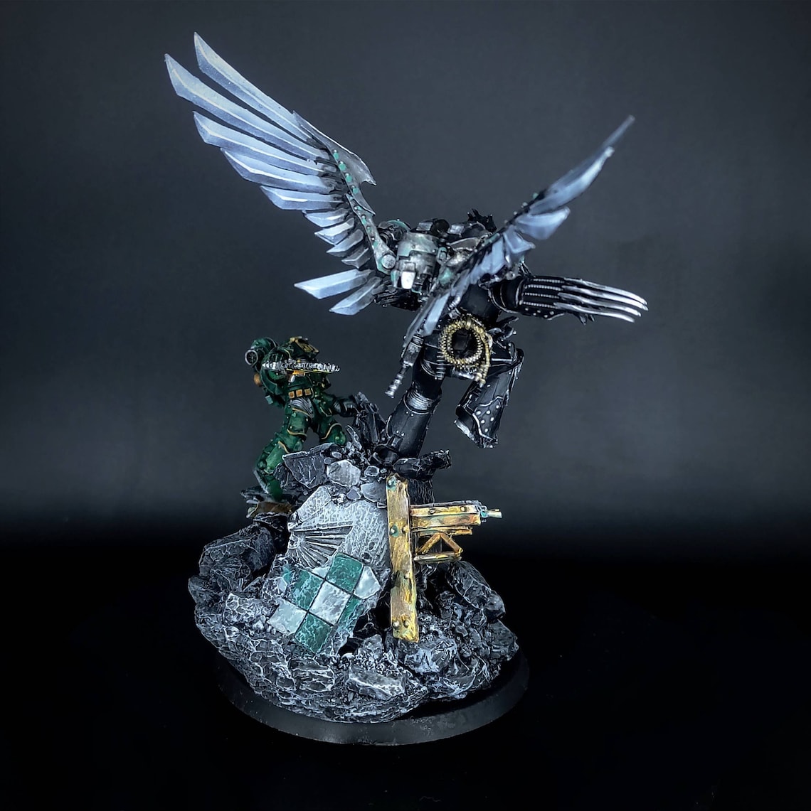 Corvus Corax Primarch of the Raven Guard Painted - Etsy