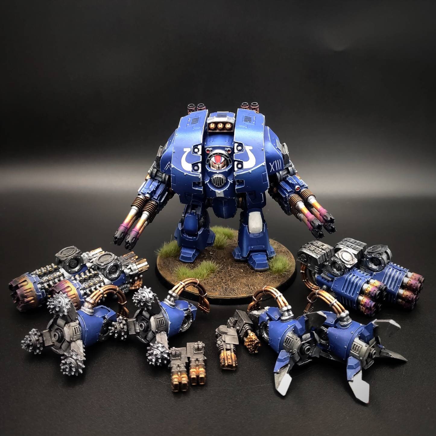 Ultramarine 30k 40k Leviathan Dreadnought with Storm Cannon | Etsy