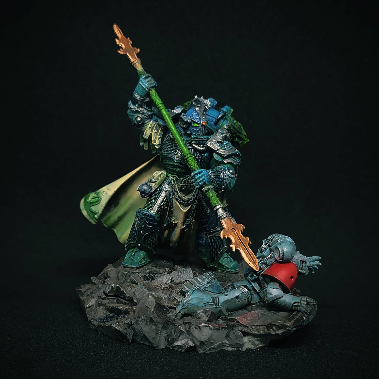 Alpharius primarch of the alpha legion painted | Etsy