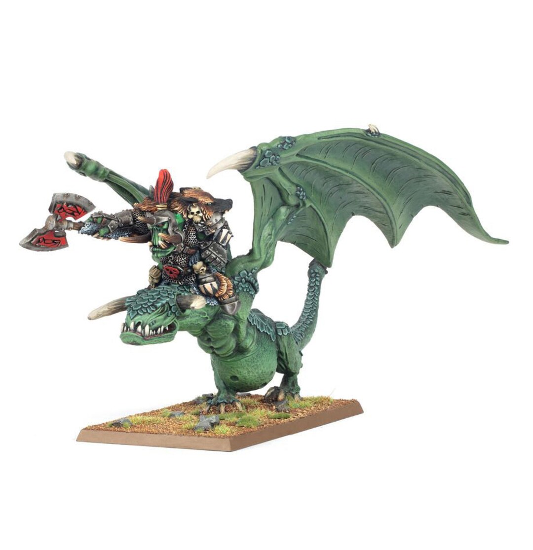 Orc Warboss on Wyvern Painted Commission - Etsy