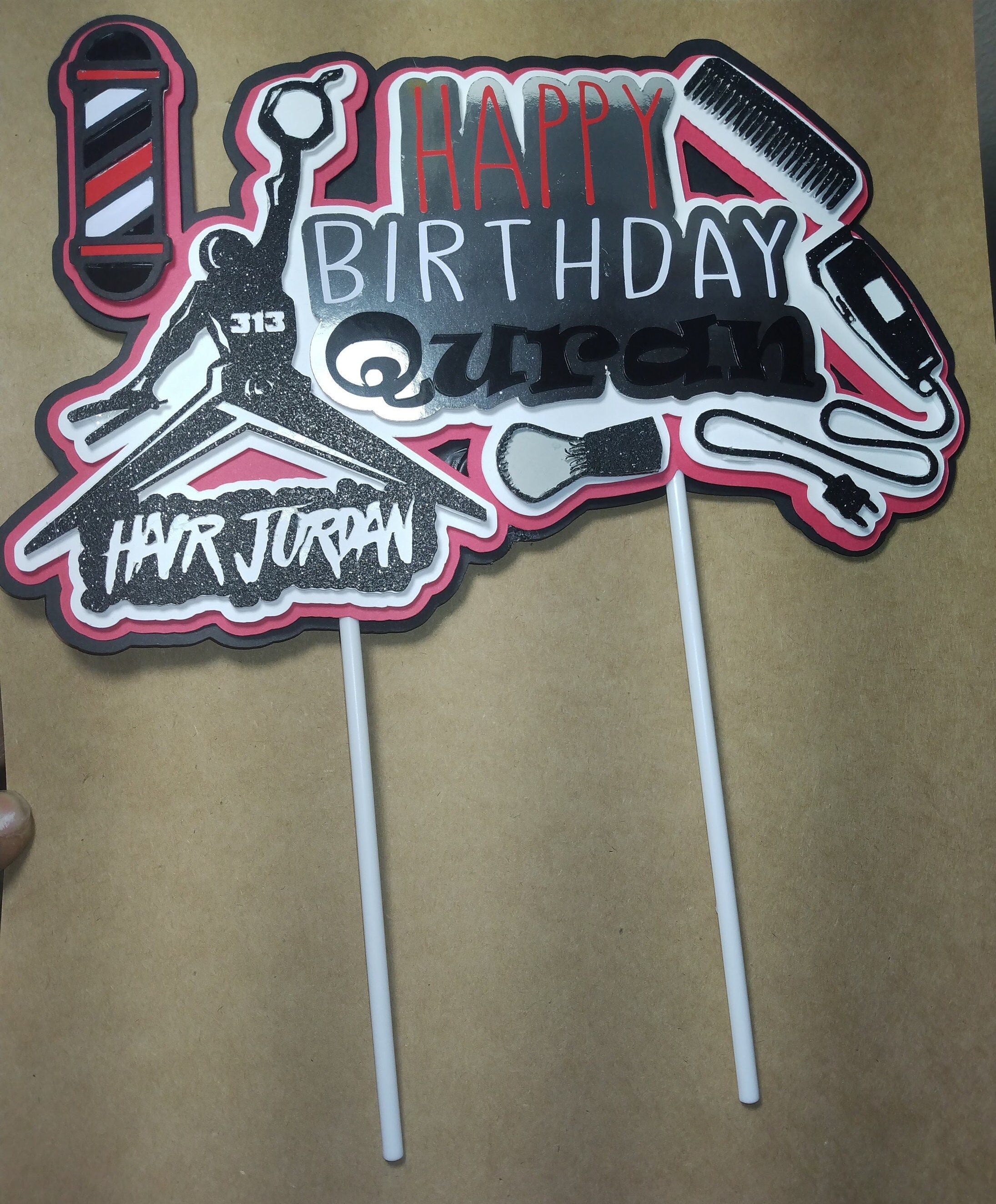 Barber Cake Topper, Barbershop Cake Topper, Hair Salon Cake Topper ...