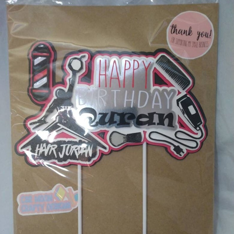 Barber Cake Topper Barbershop Cake Topper Hair Salon Cake | Etsy