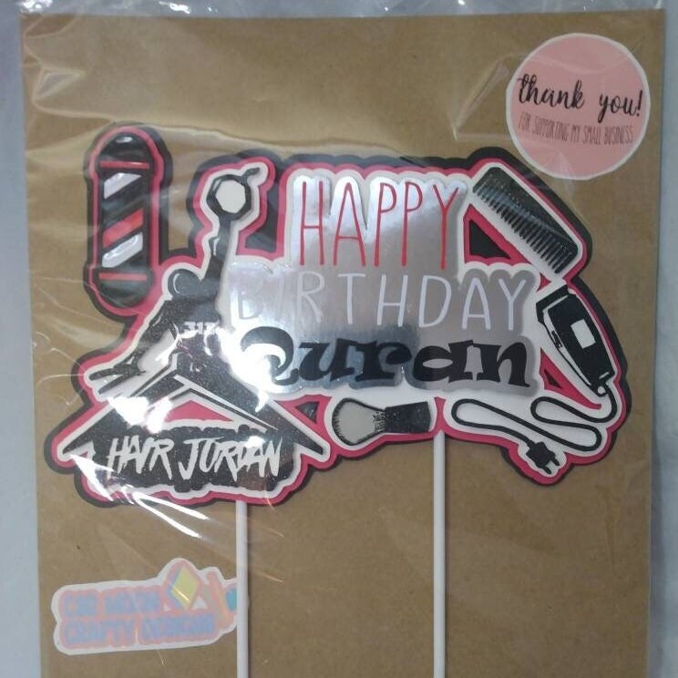 Barber Cake Topper, Barbershop Cake Topper, Hair Salon Cake Topper ...