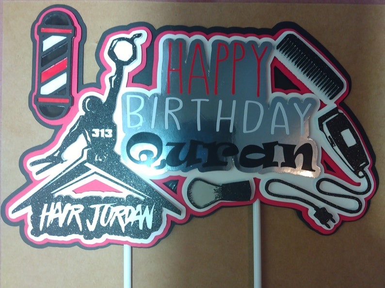 Barber Cake Topper, Barbershop Cake Topper, Hair Salon Cake Topper ...