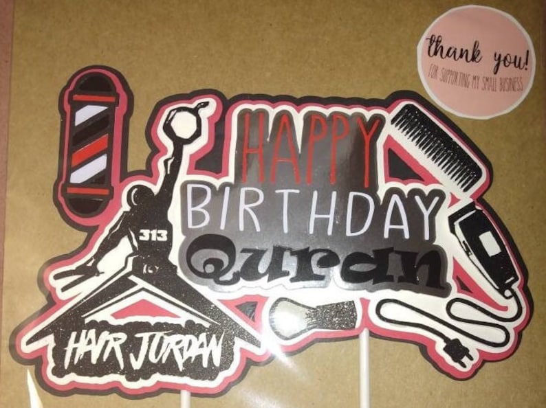 Barber Cake Topper, Barbershop Cake Topper, Hair Salon Cake Topper ...