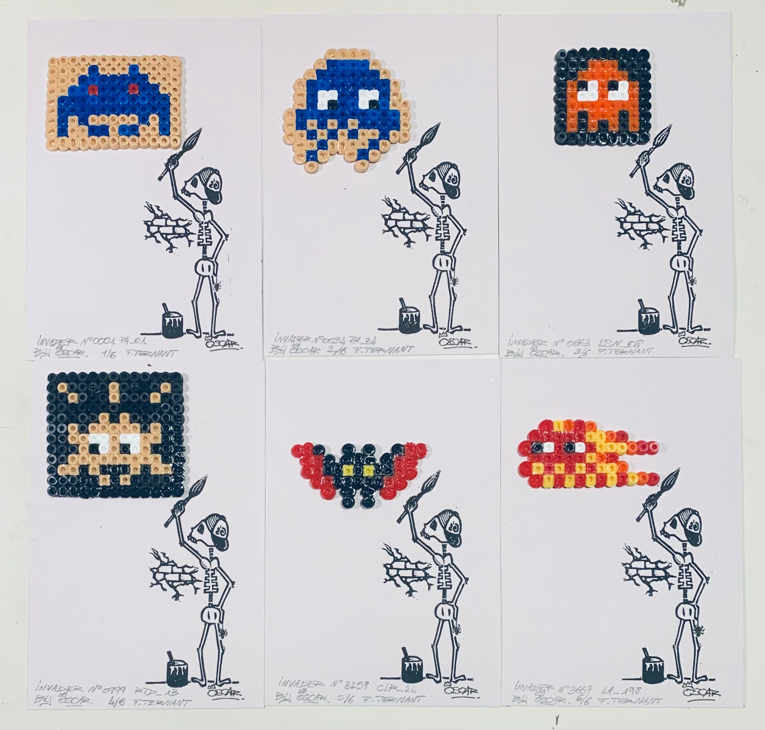 Linocut, Engraving and Mixed Media Pixel Art “space Invader” - Etsy