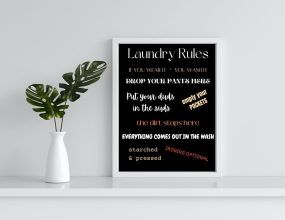 Laundry Room Sign Printable Laundry Wall Art Printable - Etsy