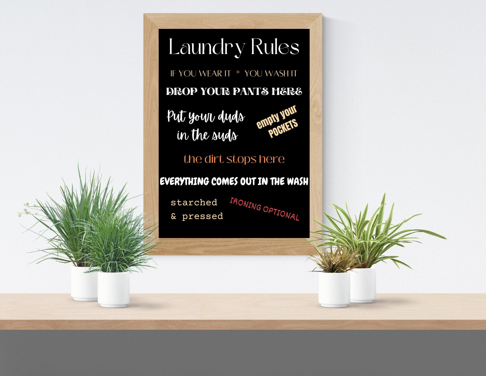 Laundry Room Sign Printable, Laundry Wall Art Printable, Laundry Sign ...