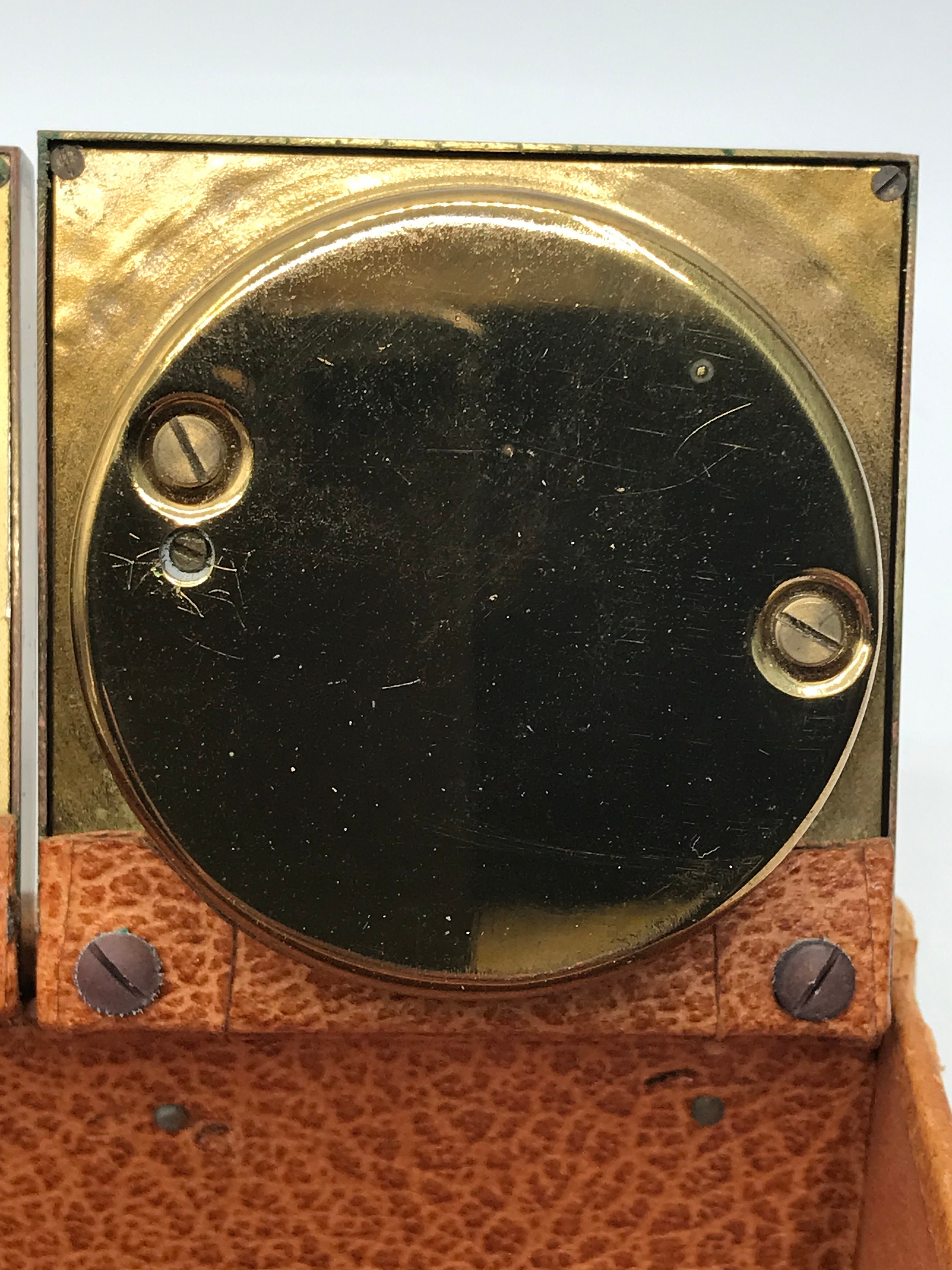 Vintage Rensie Travel Alarm Clock and Barometer in Leather - Etsy