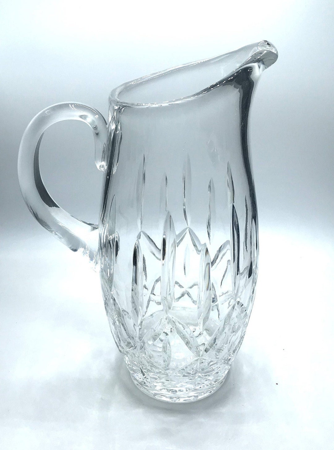 Vintage Block Crystal 'olympic' 40 Oz Pitcherround - Etsy