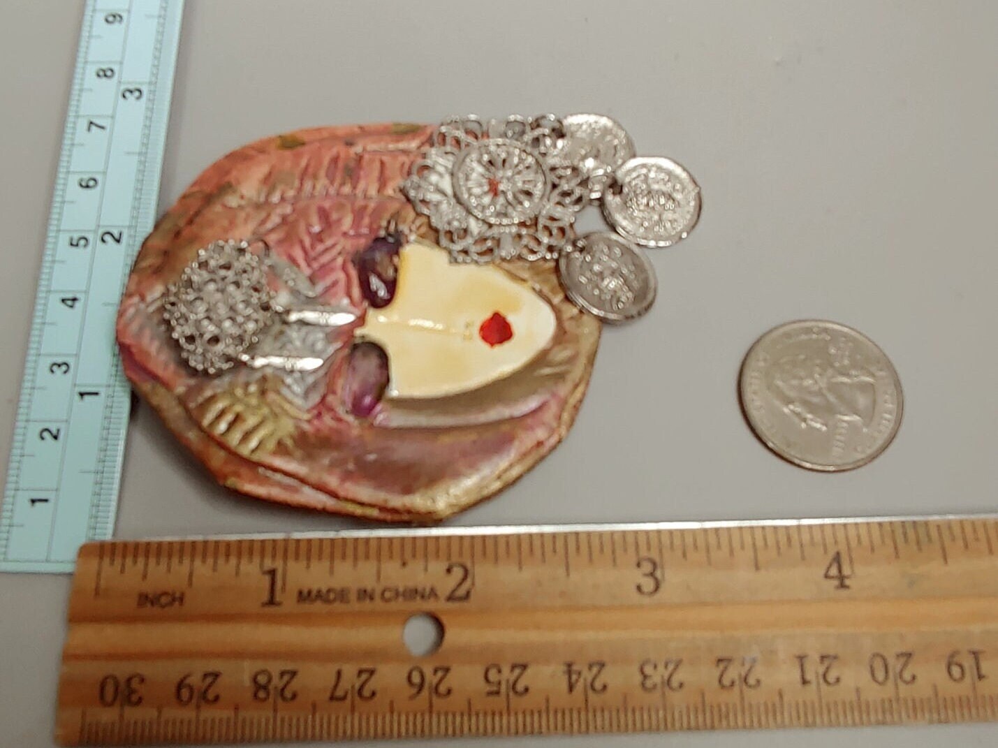 Vintage Signed NOEMI Sarel Homemade Amethyst Eye Face Brooch - Etsy