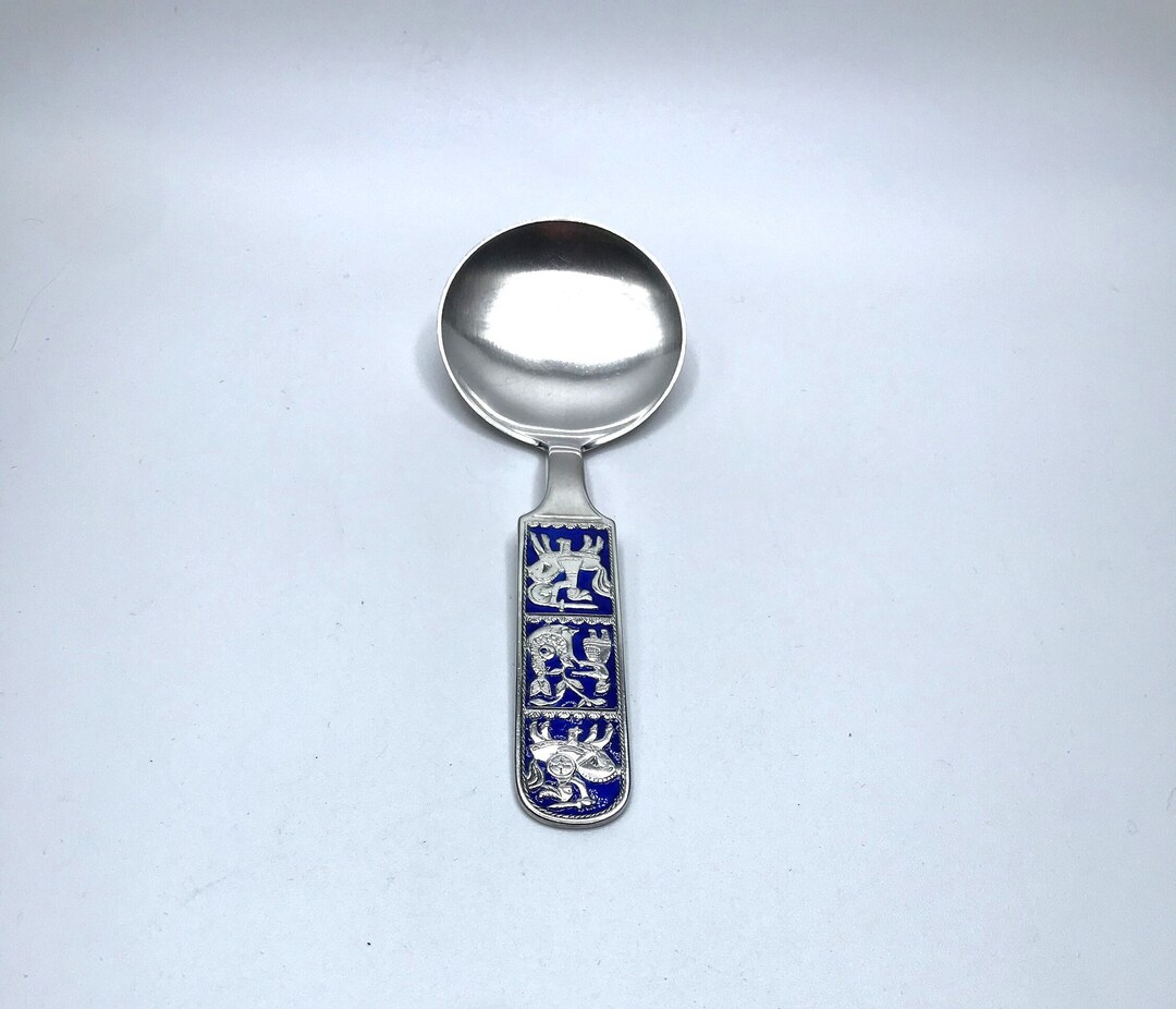 Vintage David Andersen Norway Sterling Silver Enamel Pictorial Tea ...