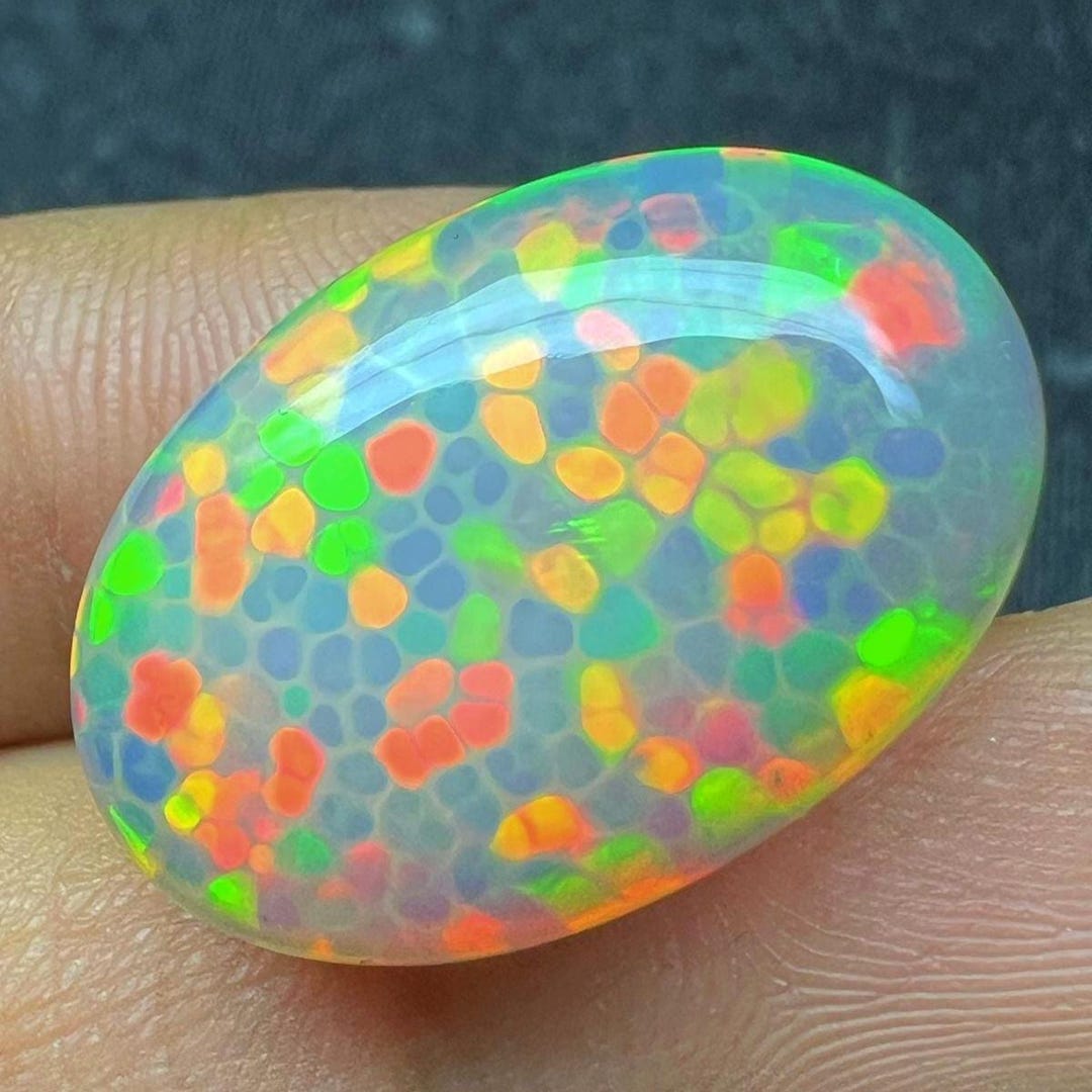 Top Honeycomb Dark Opal, Dark Snakeskin Welo Opal, Honeycomb Ethiopian Opal Oval Cabochon ...