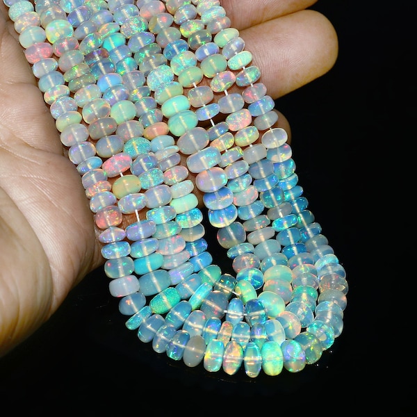 Opal Bead Rondelles - Etsy