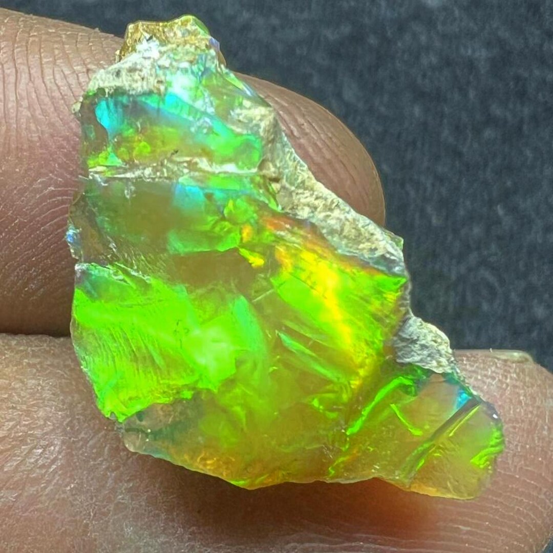Green Fire Ethiopian Opal Raw, Opal Specimen, Fire Opal Gemstone Raw ...