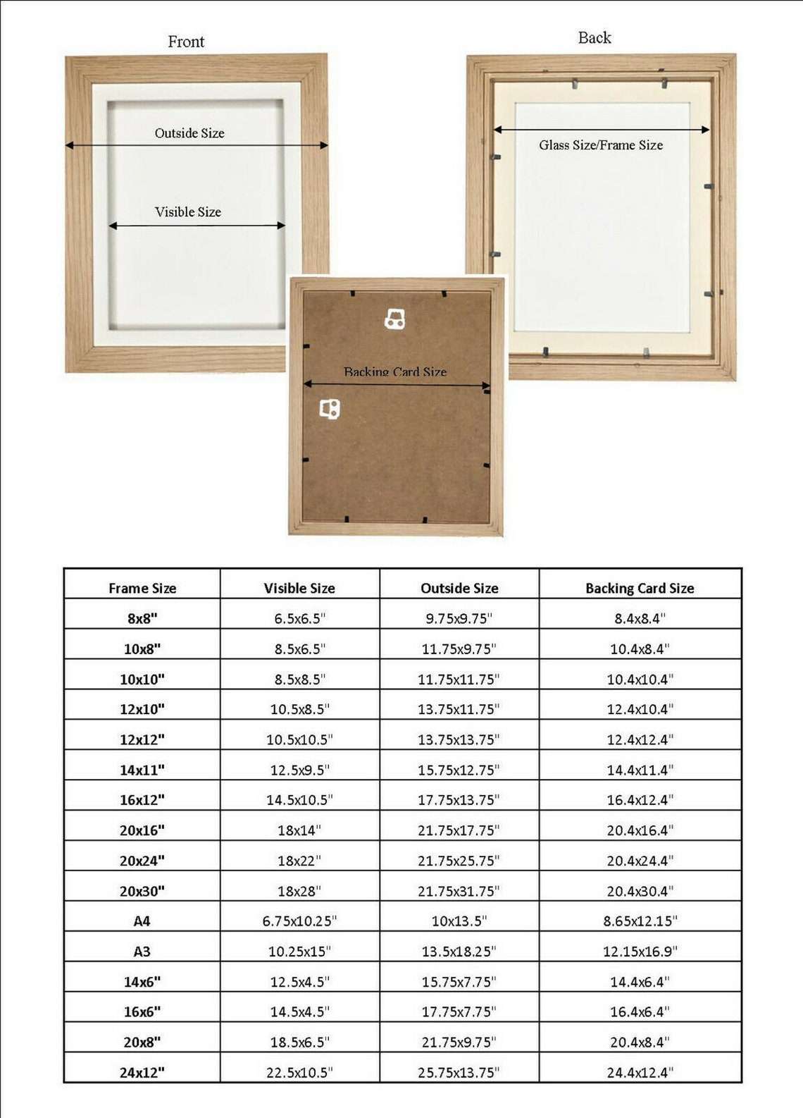 3D 1 Cube Range PANORAMIC Deep Box Shadow Frames Memory - Etsy UK