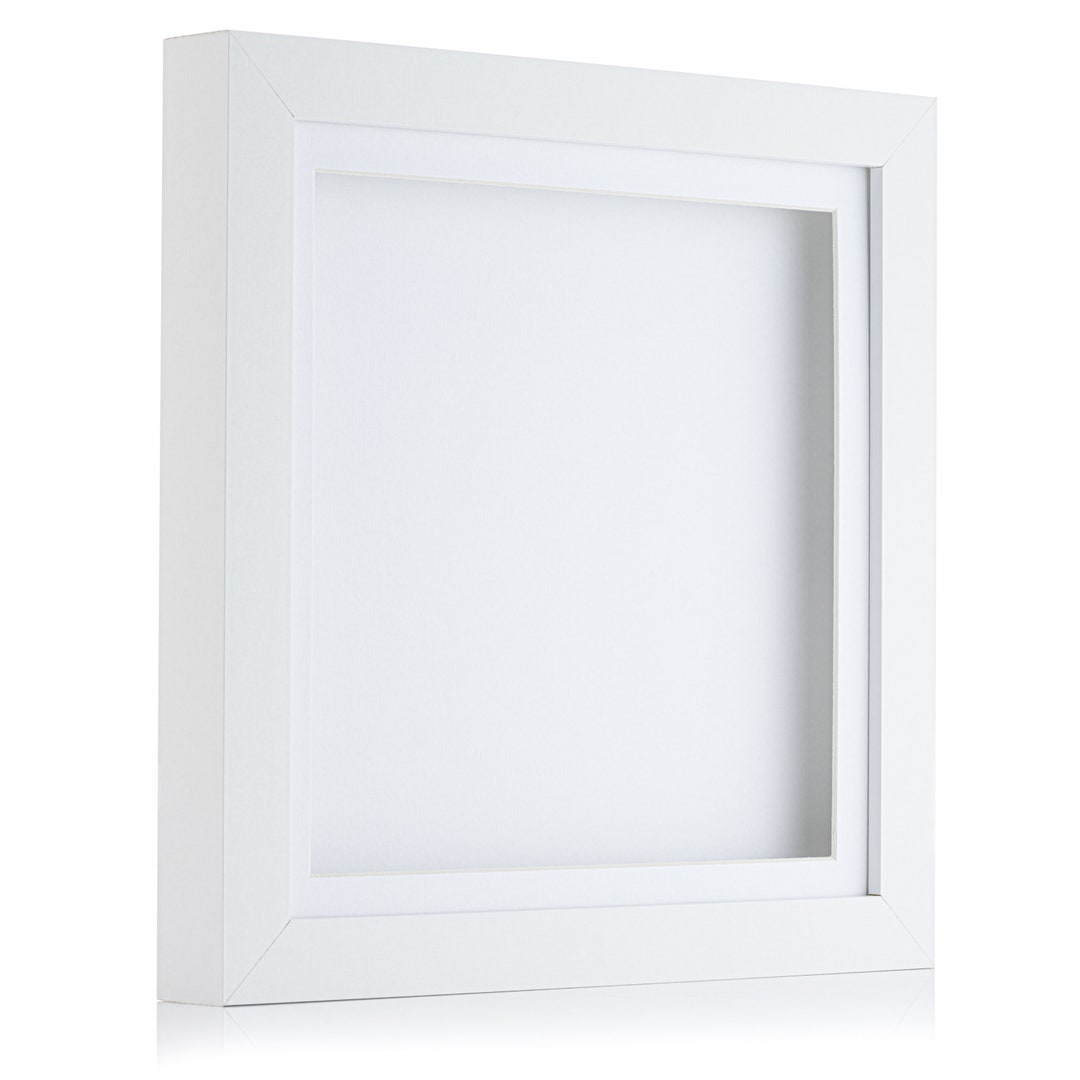3D Deep Box Frame Range Picture Photo Frame Display Various Sizes White ...