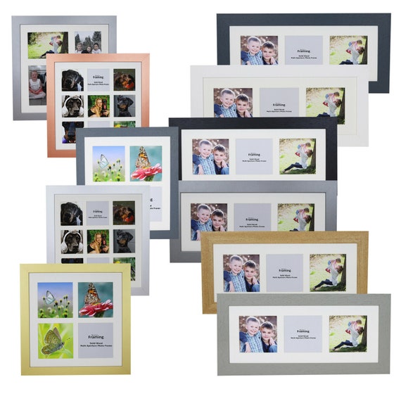 REAL WOOD Square Multi Aperture Photo Picture Frame Instagram - Etsy UK