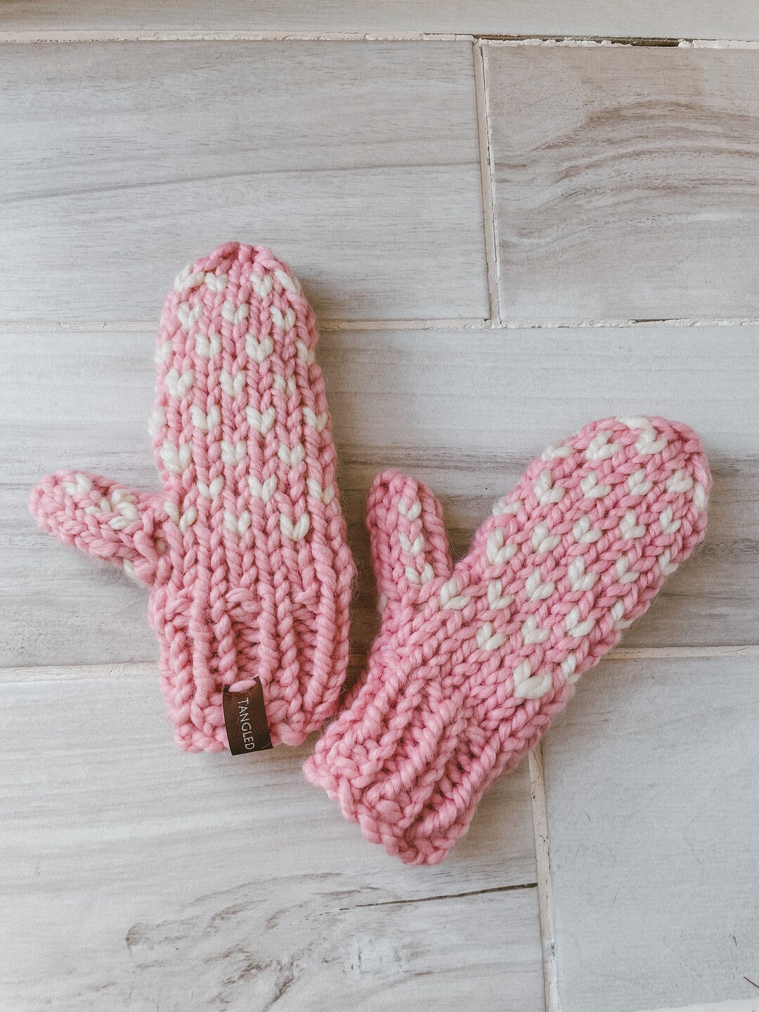 Heart Mittens, Knit Mittens for Toddler Baby, Wool Mittens, Winter ...