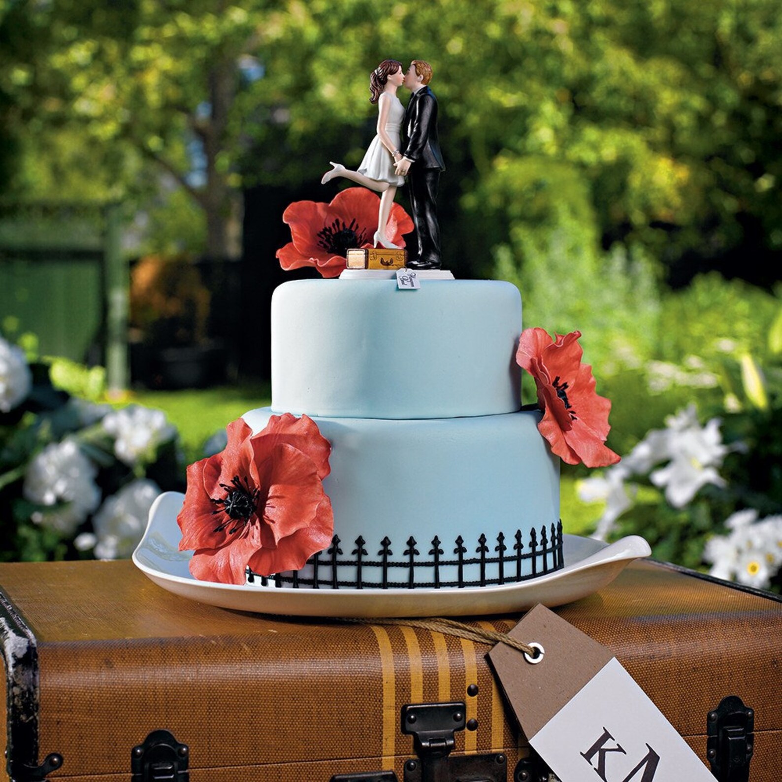 Hand Painted Porcelain Cake Topper Travel - Etsy