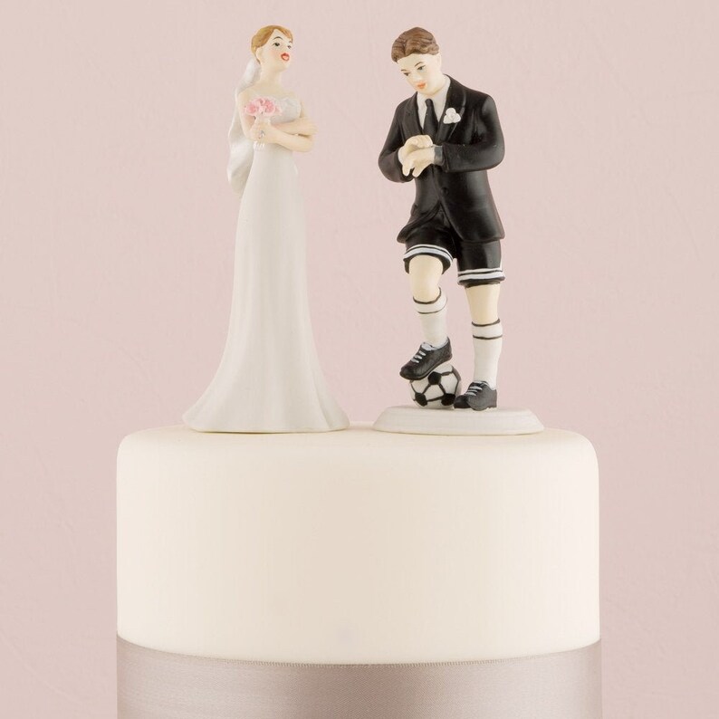 Football Player Wedding Cake Topper Soccer Player Football Player Groom ...