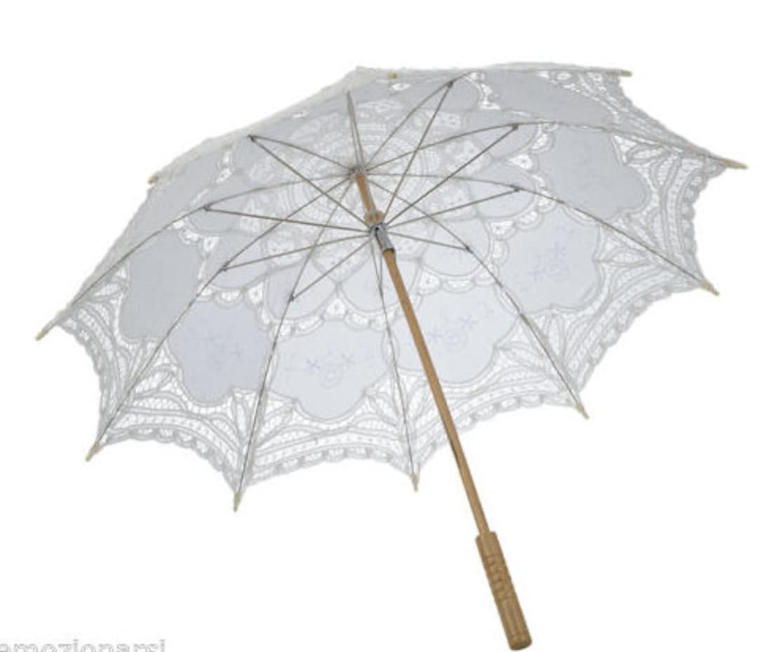White Lace Parasol Umbrella Wedding Wedding 74 Cm White Lace - Etsy