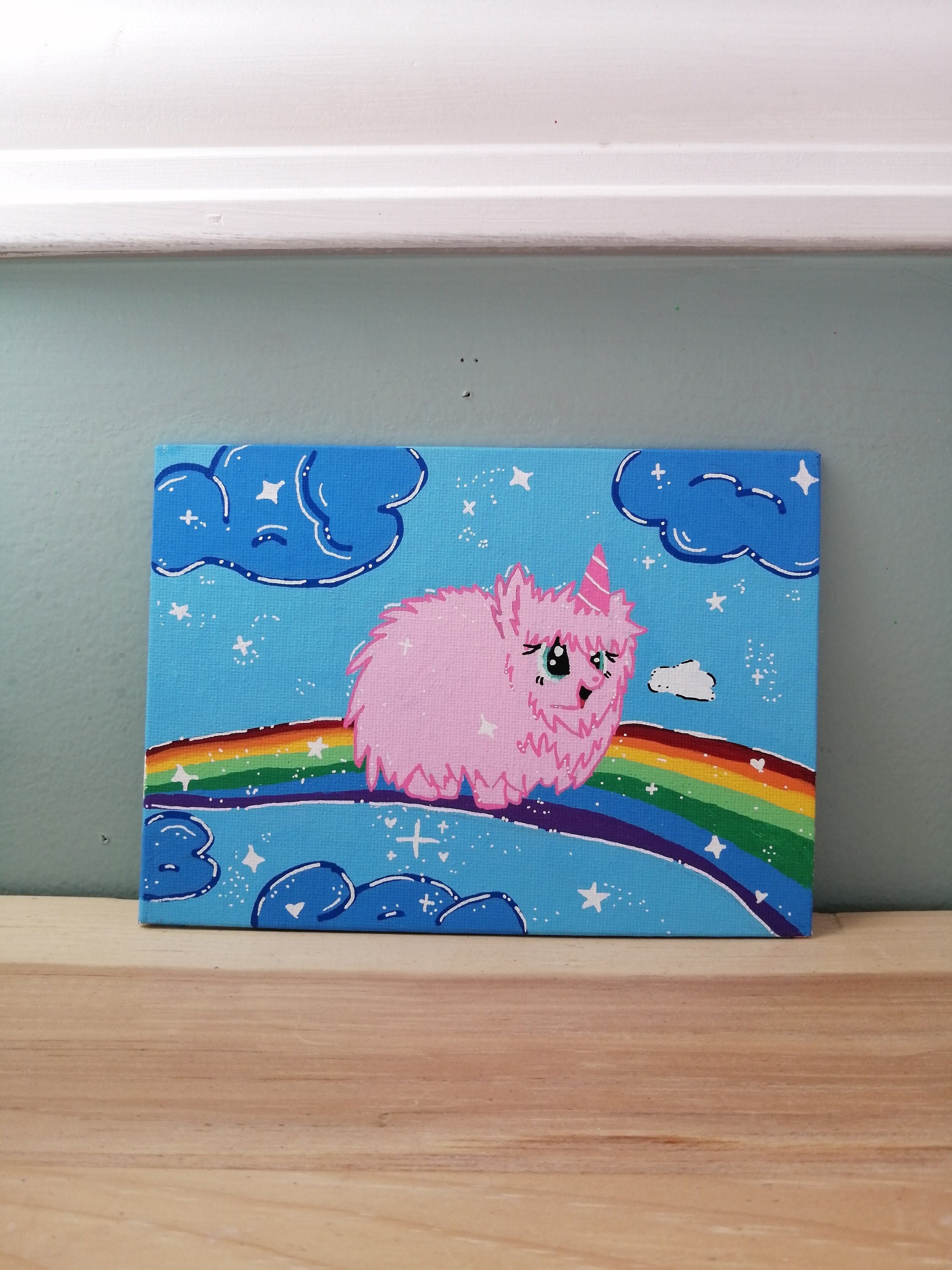 Pink Fluffy Unicorns Dancing On Rainbows