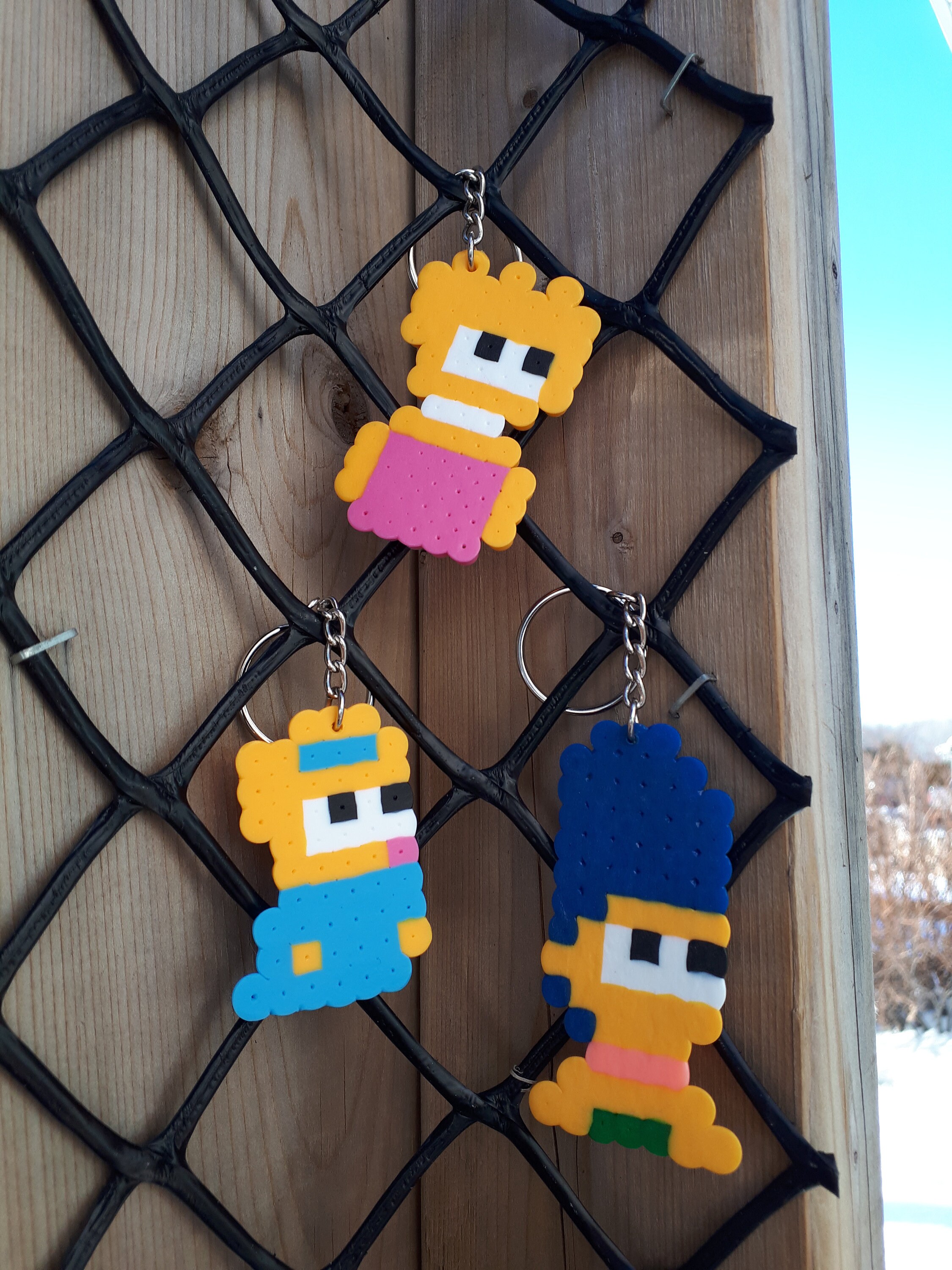 The Simpson's Keychains Marge Simpson Lisa Simpson | Etsy