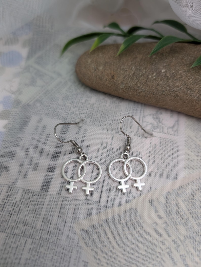 Double Venus Gender Symbol Necklace- Hypoallergenic Stainless Steel ...