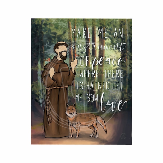 St. Francis of Assisi Art / Saint Quote Art - Etsy