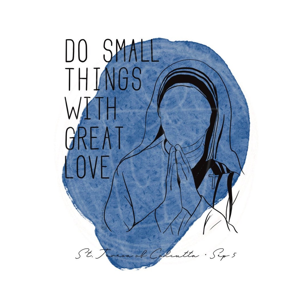 St. Teresa of Calcutta (mother Teresa) Art Print / Saint Quote Art - Etsy