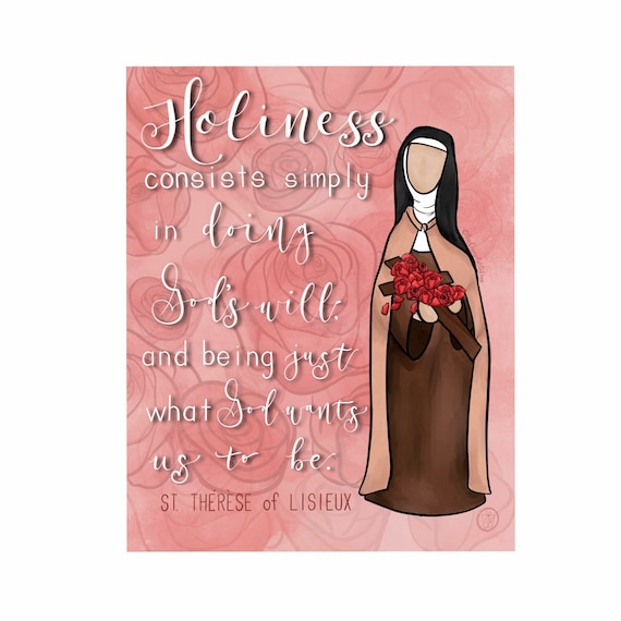 St. Therese of Lisieux Art / Saint Quote Art - Etsy