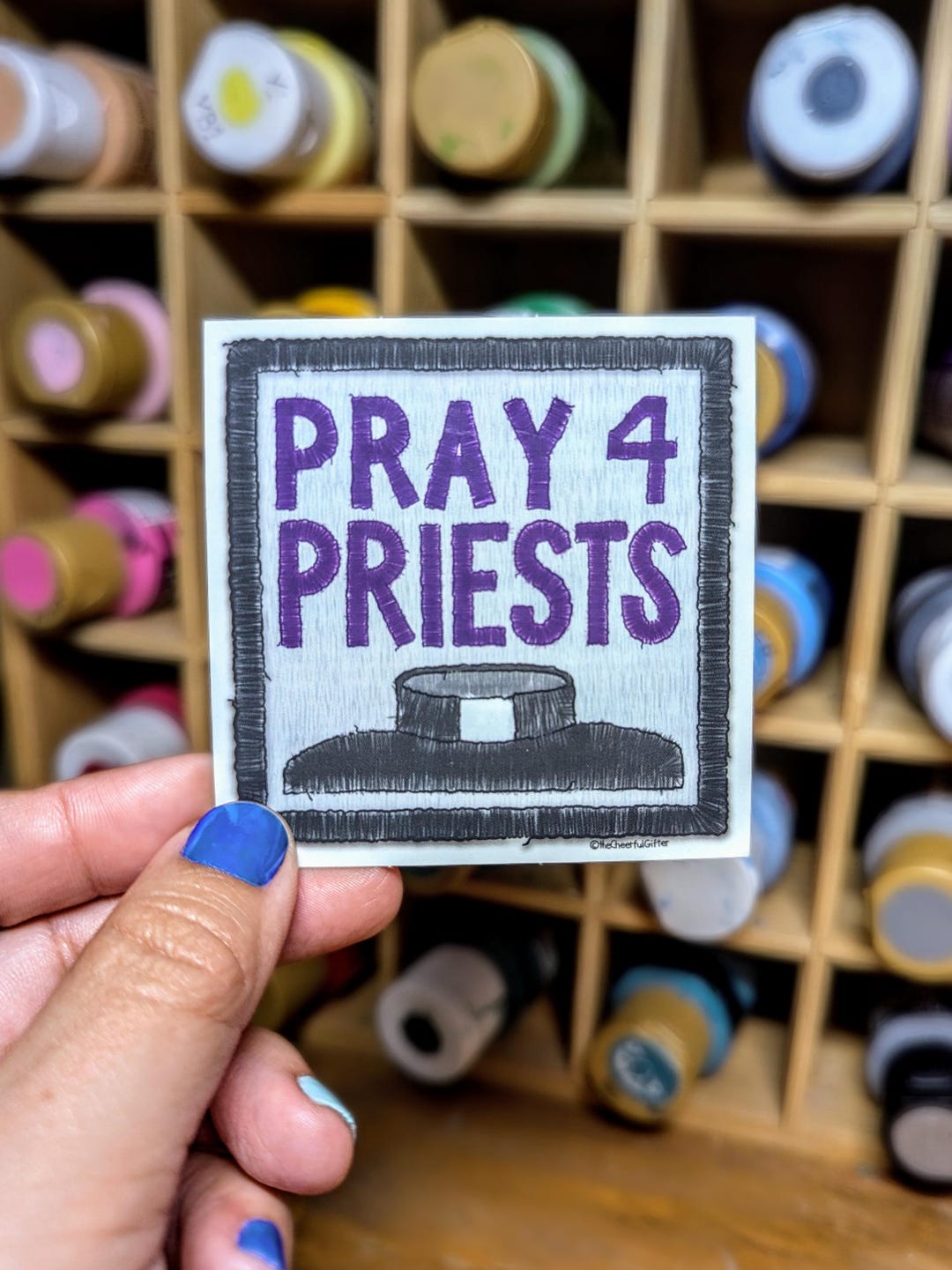 Pray 4 Priests Faux-patch Sticker - Etsy