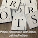 White Distressed Scrabble Wall Tiles, Farmhouse Scrabble Letters ...