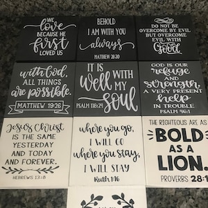 Small Bible Verse Signs, Wood Scripture Signs, Religious Plaques ...