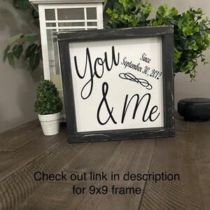 You and Me Sign, Wedding Date, Established, Wood Sign, Anniversary Sign ...