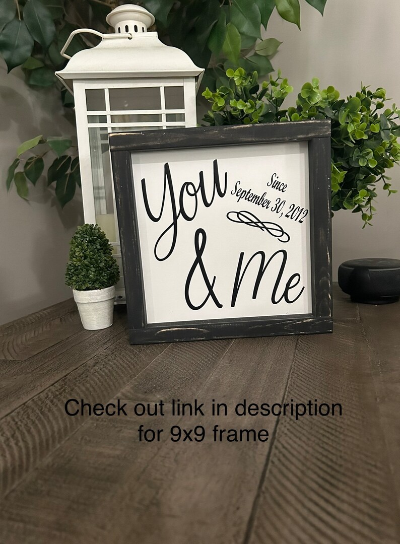 You and Me Sign, Wedding Date, Established, Wood Sign, Anniversary Sign ...
