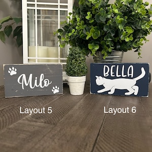 Cat Name Sign, Personalized Cat Sign, Custom Sign, 6x3.5 Sign, Choose ...
