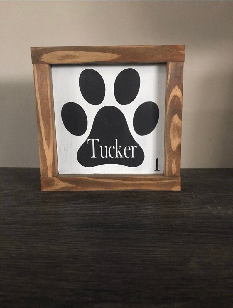 Personalized Paw Print Sign Paw Print Scrabble Paw Print | Etsy